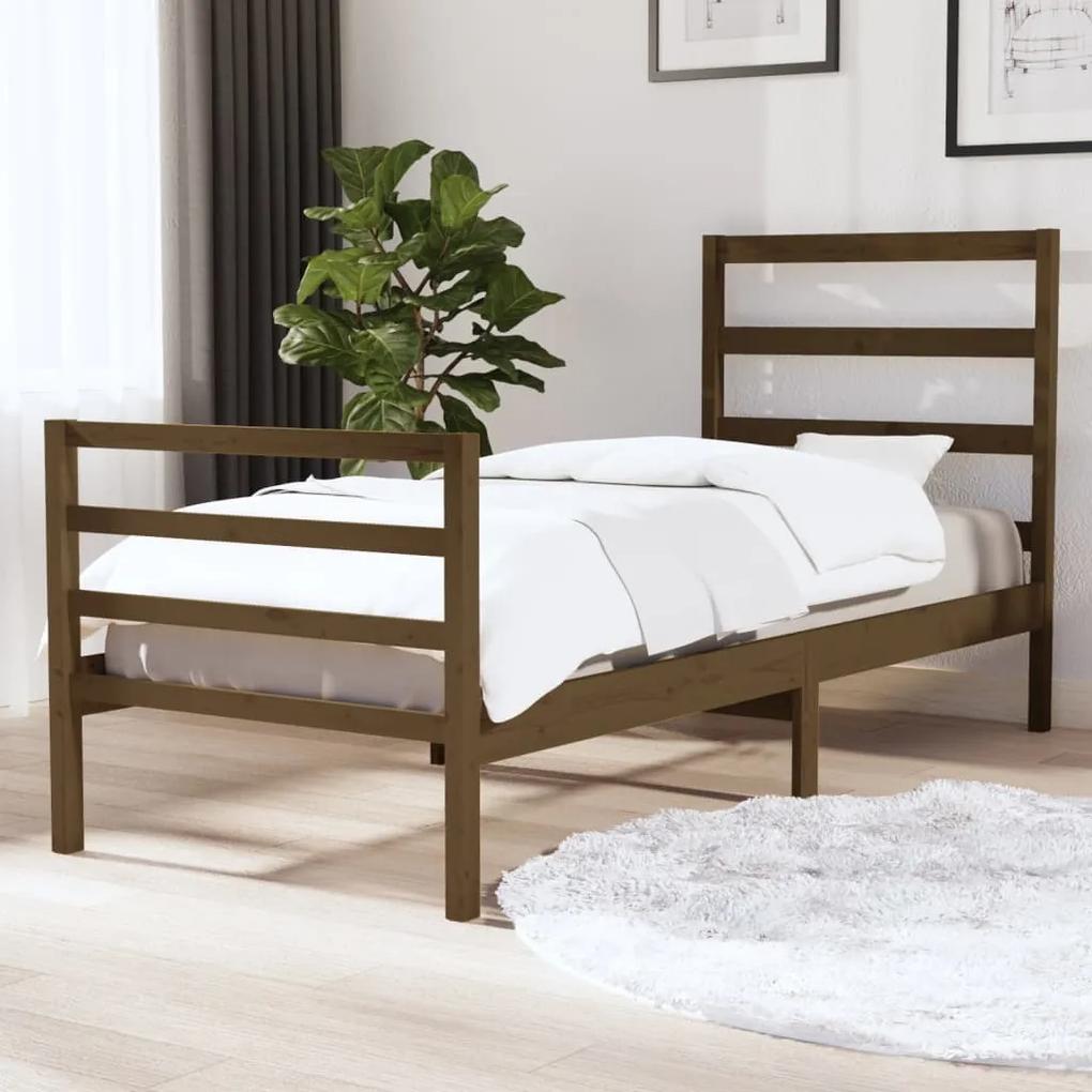 vidaXL Rám postele masivní borovice 90 x 190 cm Single [3103678] Barva: Bílá