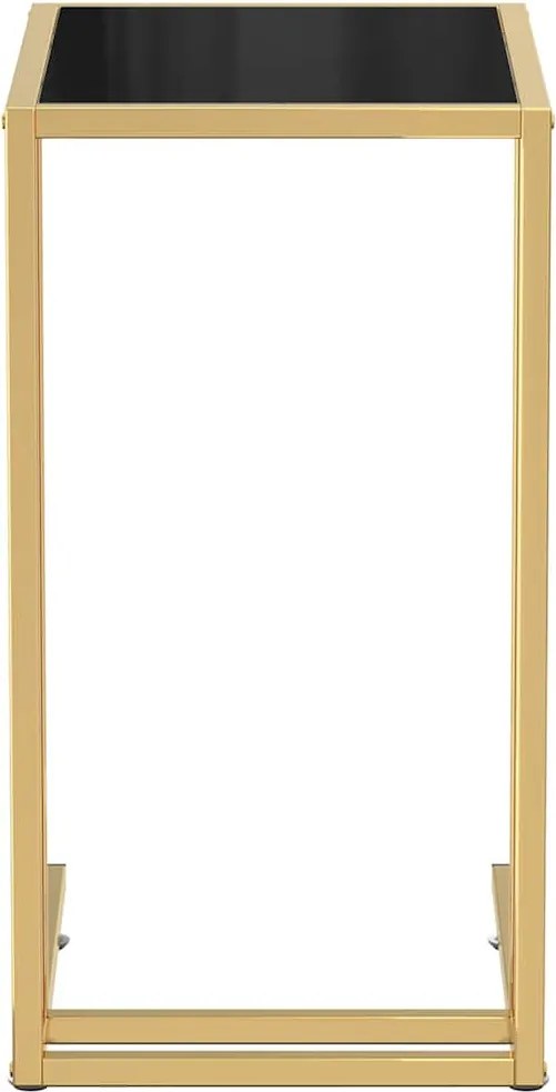 Stolek na notebook černý 50 x 35 x 65 cm tvrzené sklo 331646