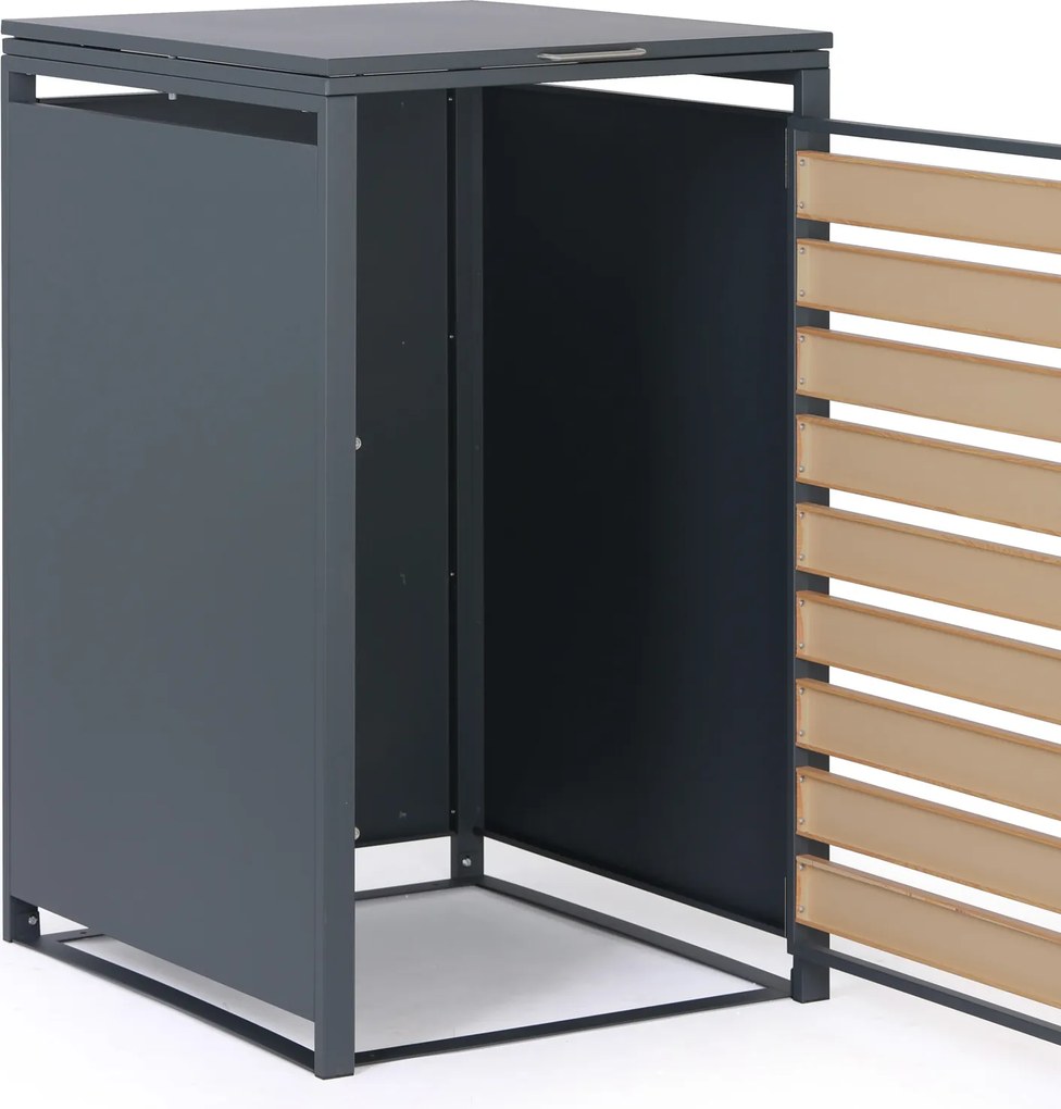 Přístřešek na popelnici 240 l, 1160 x 695 x 800 mm, dekor dřeva