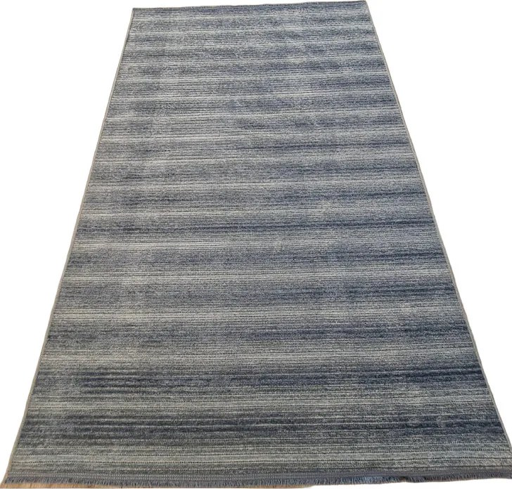 HU Modrý pruhovaný koberec Saloon BLUE Rozměr: 50x80 cm