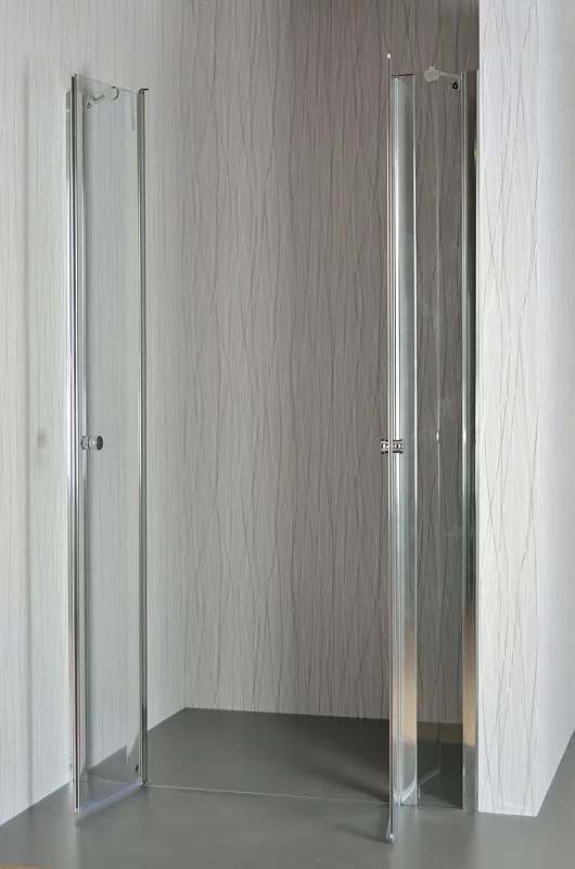 ARTTEC Dvoukřídlé sprchové dveře do niky SALOON F 12 grape sklo 132 -137 x 195 cm XSAL0132