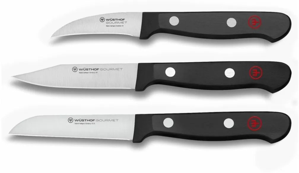 Wüsthof Wüsthof - Sada kuchyňských nožů na zeleninu GOURMET 3 ks černá GG302
