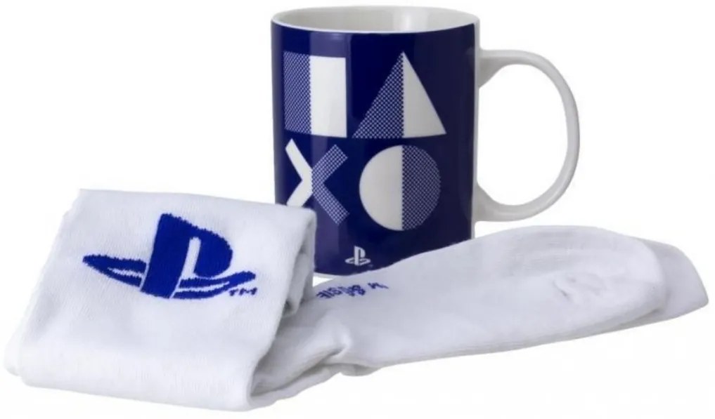 Dárková sada playstation symbols - hrnek + ponožky