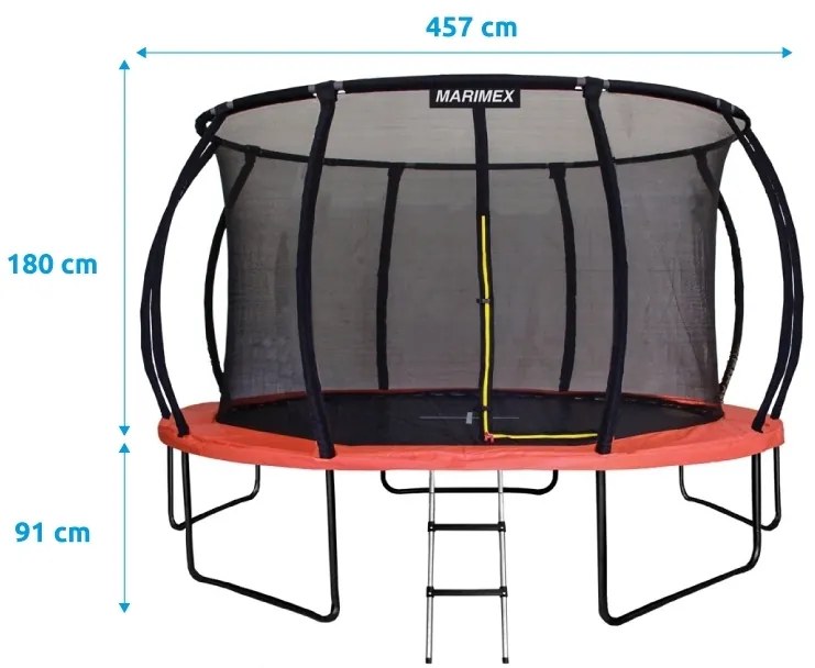 Marimex Premium 457 cm + vnitřní ochranná síť + žebřík
