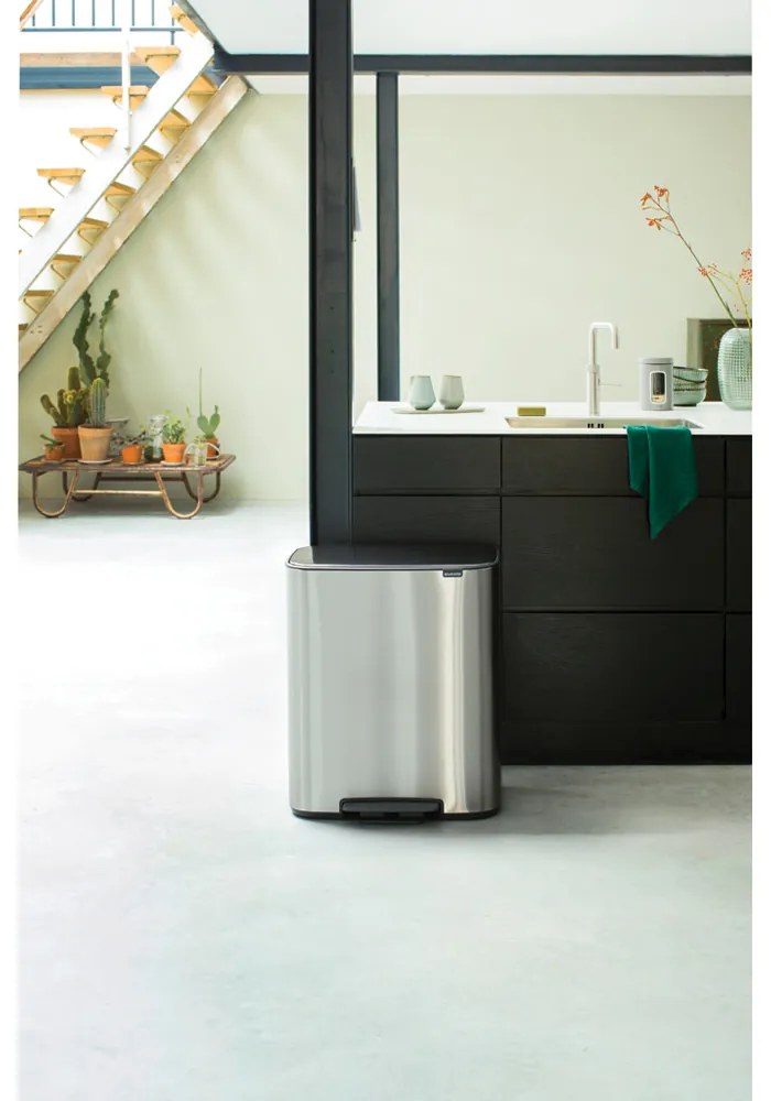 Brabantia Bo pedálový koš 2x30 l - matná ocel FPP