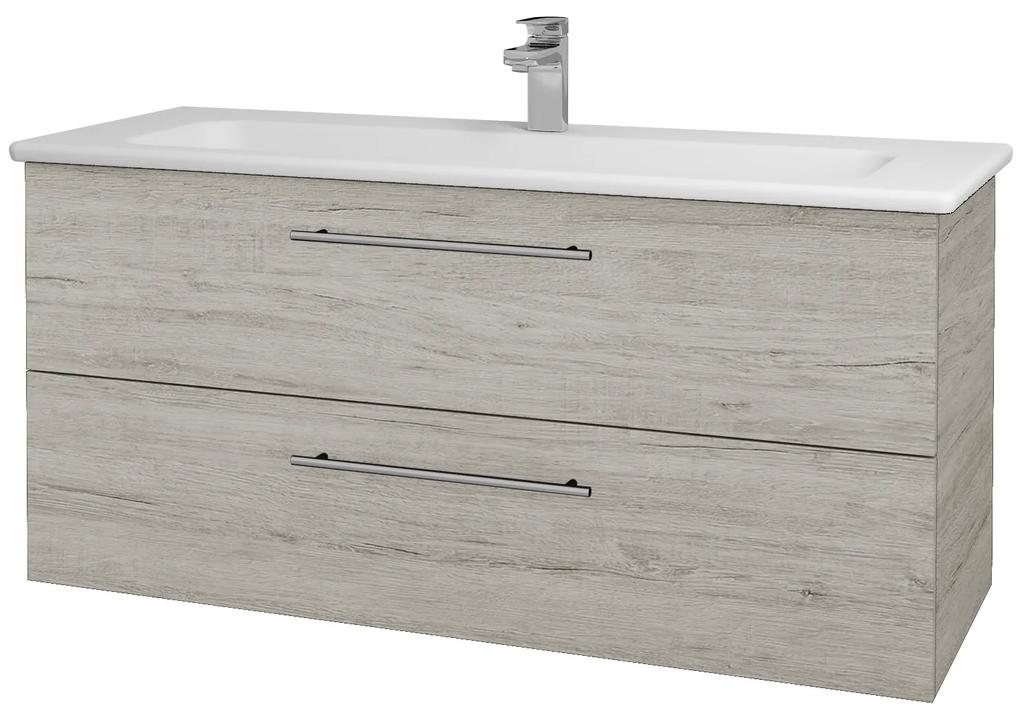 Dřevojas Koupelnová skříň GIO SZZ2 120 Varianta: N01 Bílá lesk / Úchytka T01 / D15 Nebraska