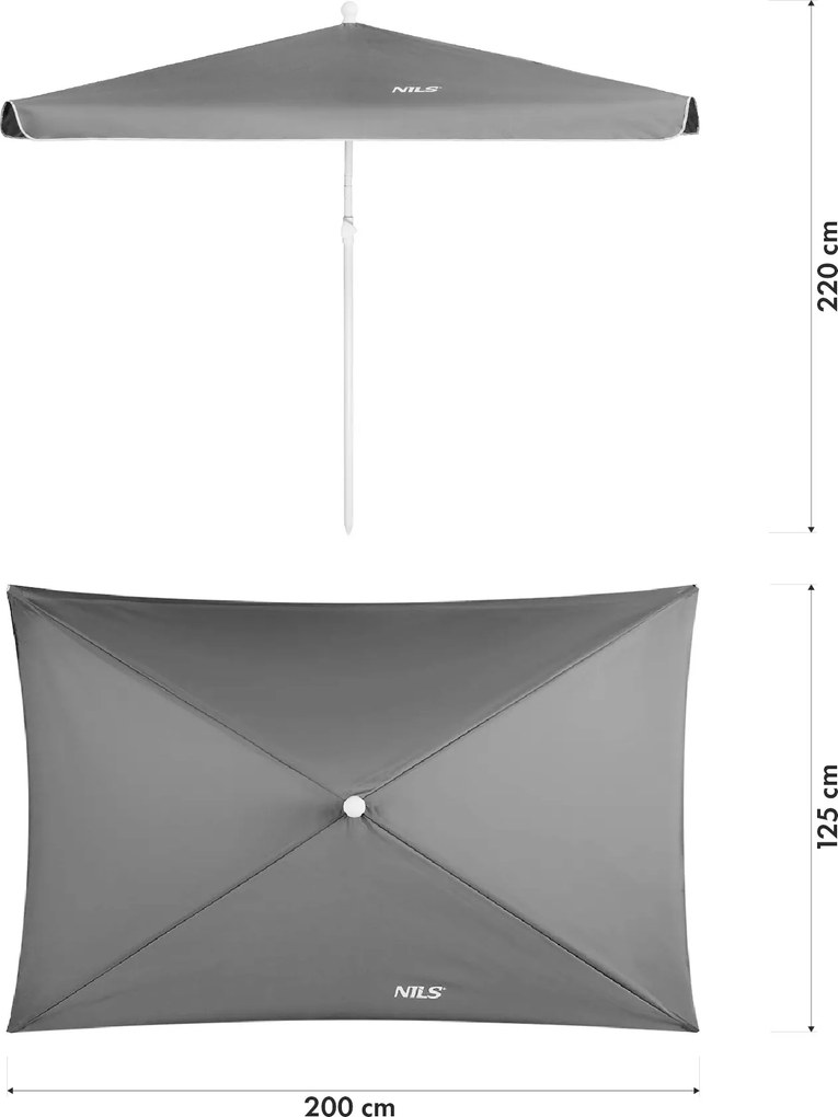NC7826 SLUNEČNÍK 200x125 CM NILS CAMP