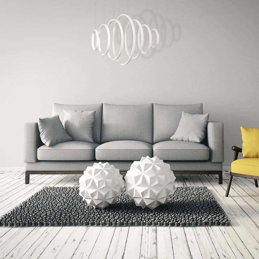Závěsné LED svítidlo Pixels, 7x LED 96w, 4000k, w