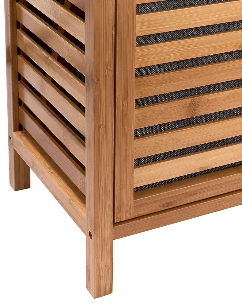 BIG BAMBOO Regál s košem na prádlo
