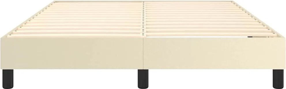 Rám postele s boxspringem krémová 140 x 190 cm umělá kůže 3120696