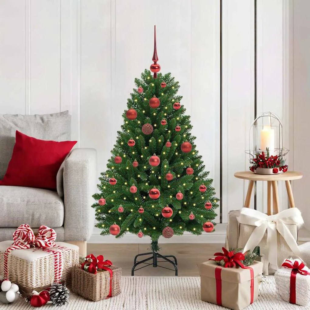 Umělý vánoční stromeček 120 cm 150 LED Teplá bílá PVC a ocel 3395667