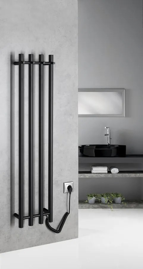 Sapho Papinado elektrický sušák ručníků 263 x 1200 mm 85 W černá matná ER350