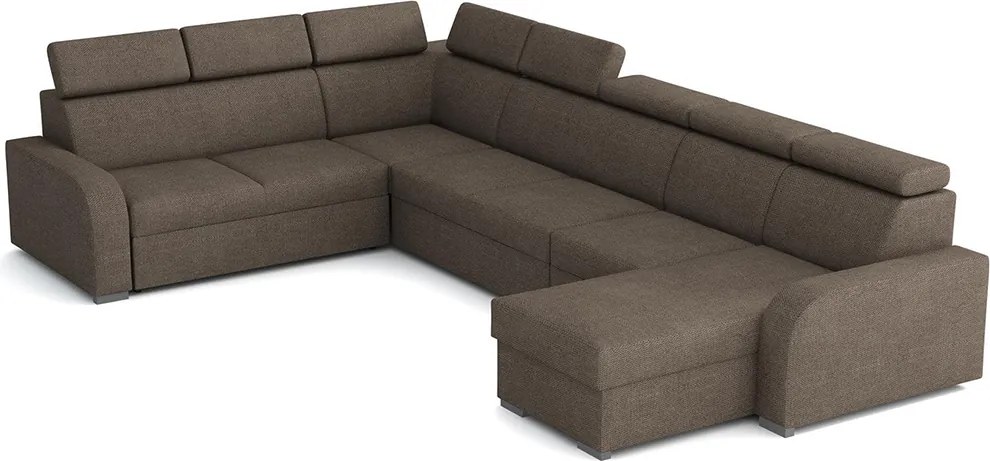 Sedací souprava OSLO U | 250x380x170 | rozkládací + 3x úložný prostor | VÝBĚR TKANIN