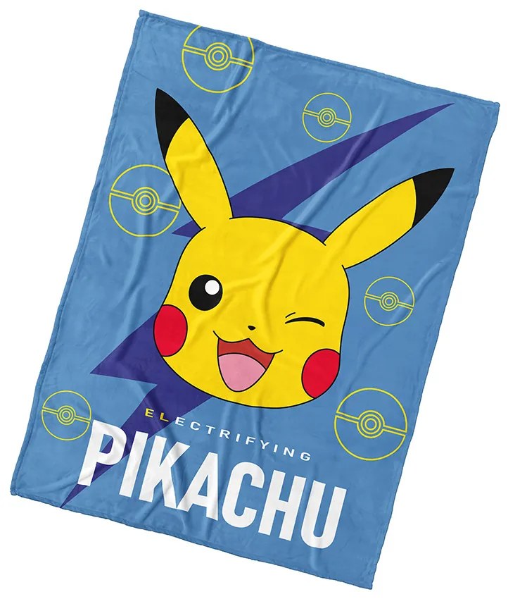 Dětská deka pokémon elektrický pikachu 150x200 cm