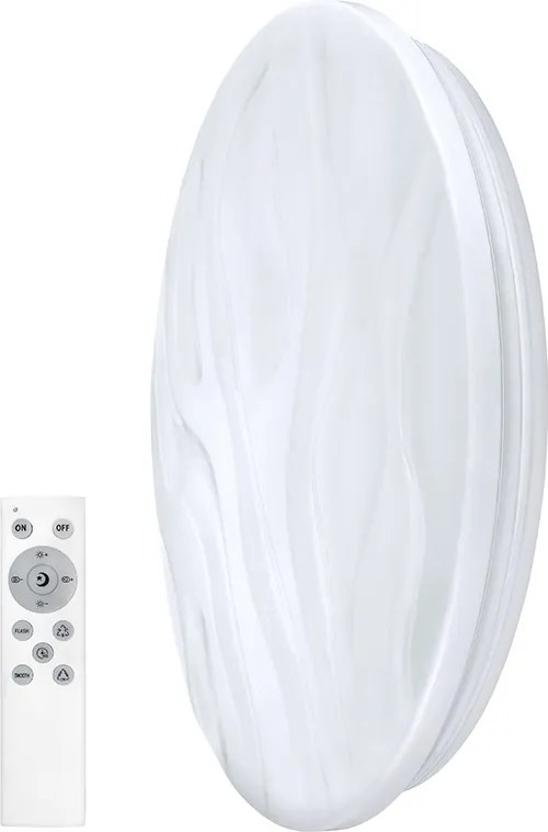 Solight LED smart stropní světlo Wave, 30W, 2300lm, wifi, RGB + CCT, dálkové ovládání