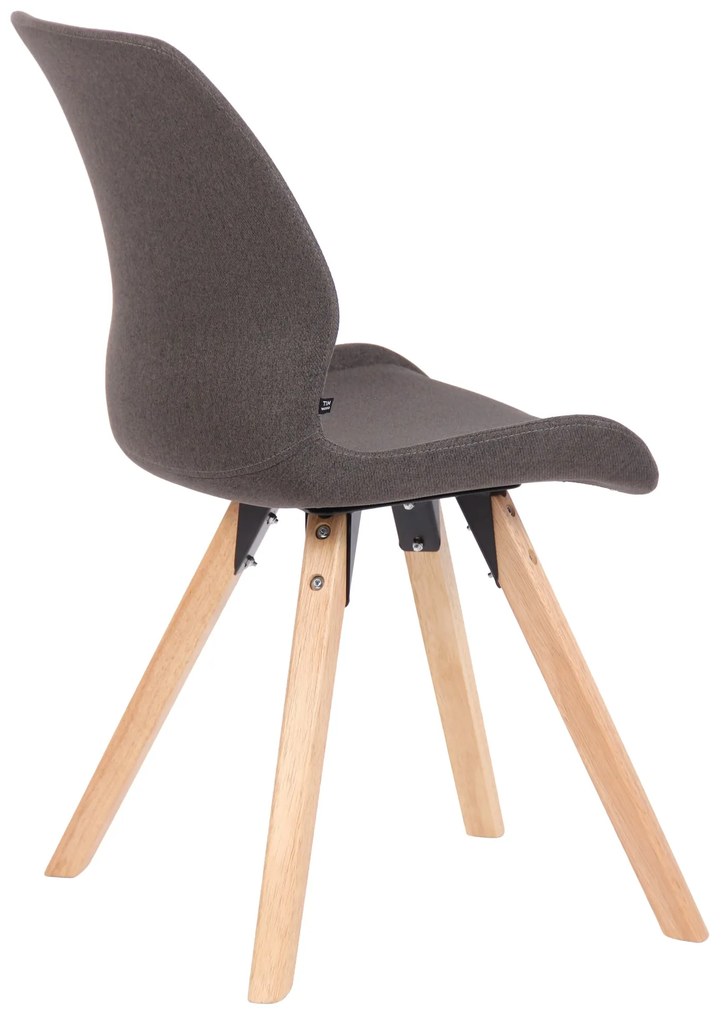Jídelní židle Carnforth - 4 ks - látkové čalounění | tmavě šedé