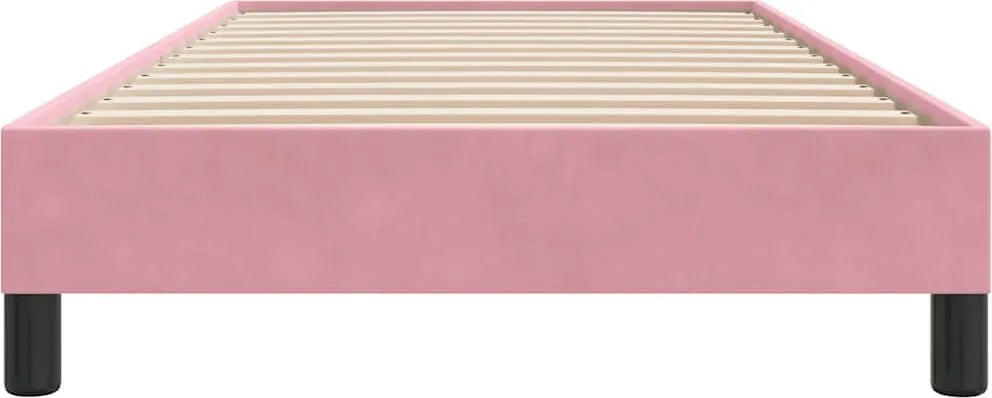 Postel Box Spring bez matrace růžová 90x210 cm samet 3315812