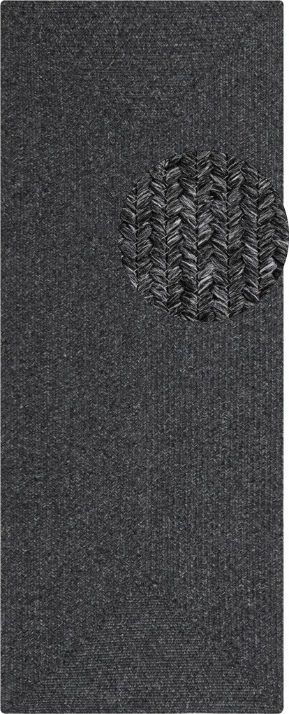 Kusový koberec Braided 105550 Dark Grey – na von aj na doma, 120x170, šedá, chodba / predsieň, Hanse Home