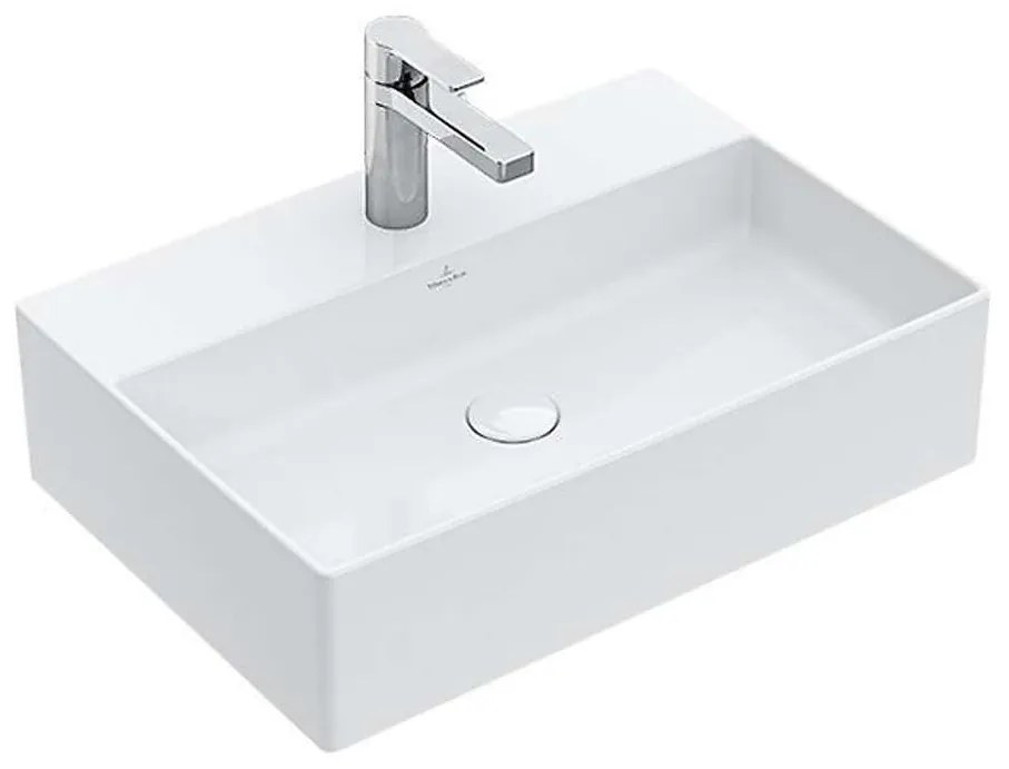 Villeroy & Boch Memento 2.0 - Umyvadlo na desku 50x42 cm, bez přepadu, otvor pro baterii, CeramicPlus, alpská bílá 4A0751R1