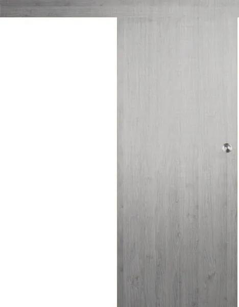 posuvné interiérové dveře na stěnu vasco doors REGO plné Průchozí rozměr: 70 x 197 cm, Orientace dveří: Levé dveře, Dekor: Dub rustikální
