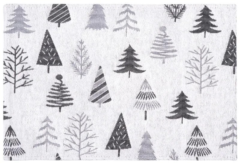SCANquilt prostírání MOTIV stromky bílošedá prostírání cca 30 x 45 cm