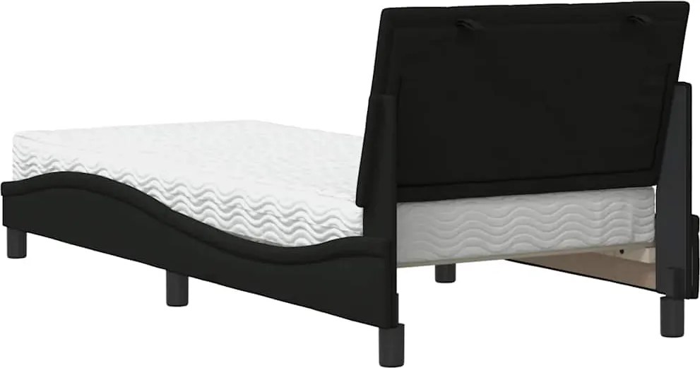 Postel s matrací Hanko černá 80 x 200 cm textil 3310491
