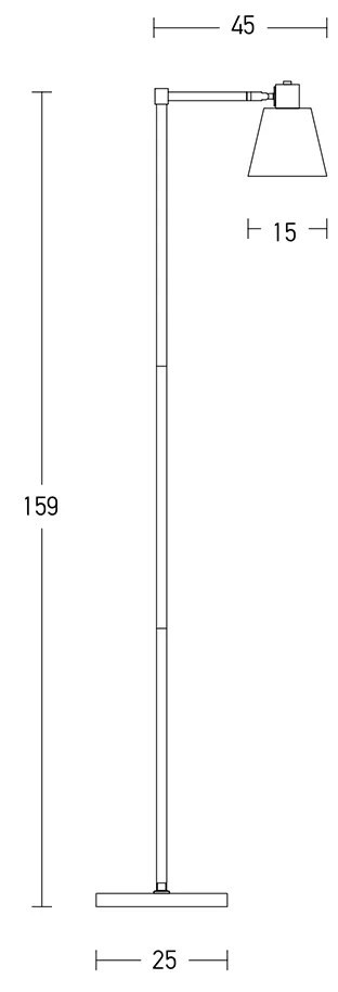 Zambelis 20216 stojací lampa černá/zlatá, 1xE27, 159cm