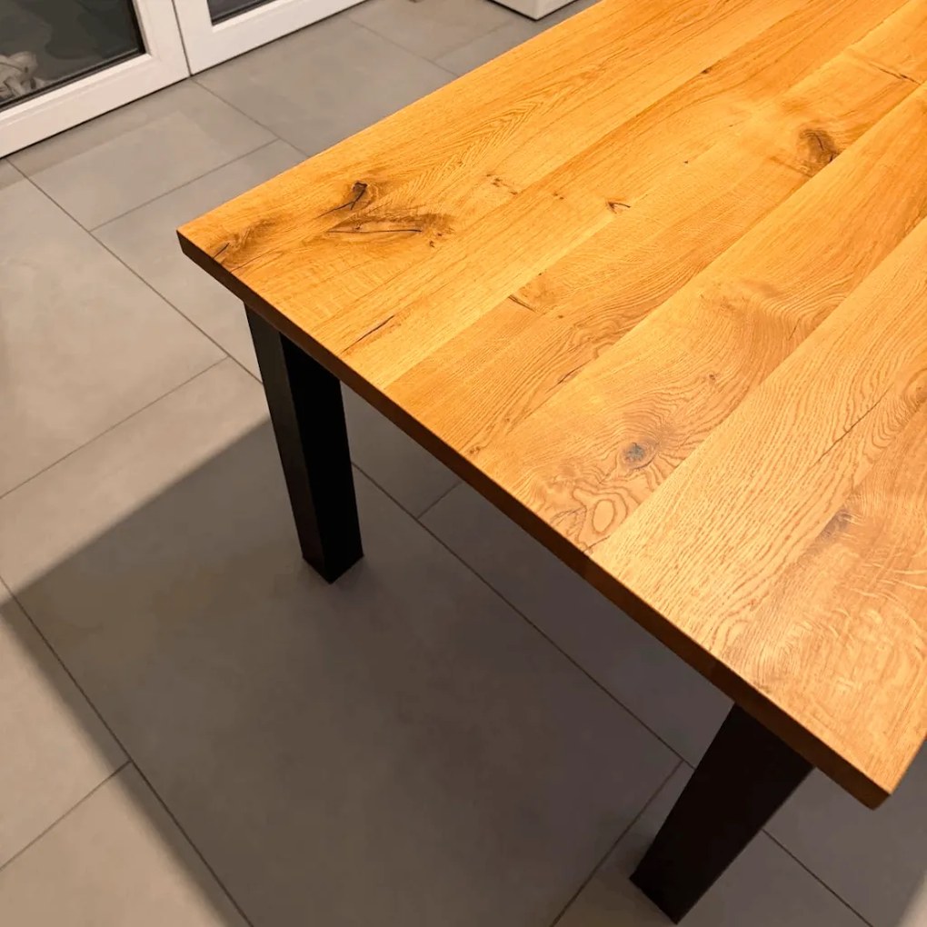KULHÁNEK Jídelní stůl "Tabi" Velikost desky: 190x80 cm, Odstín podnože: individuální