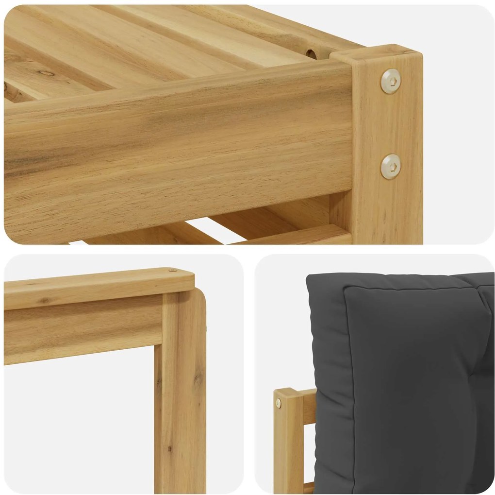 Venkovní pohovková souprava 6 ks Bílá a antracitová Polyester 3390432