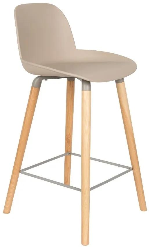 OnaDnes -20% Béžová plastová barová židle ZUIVER ALBERT KUIP 65 cm