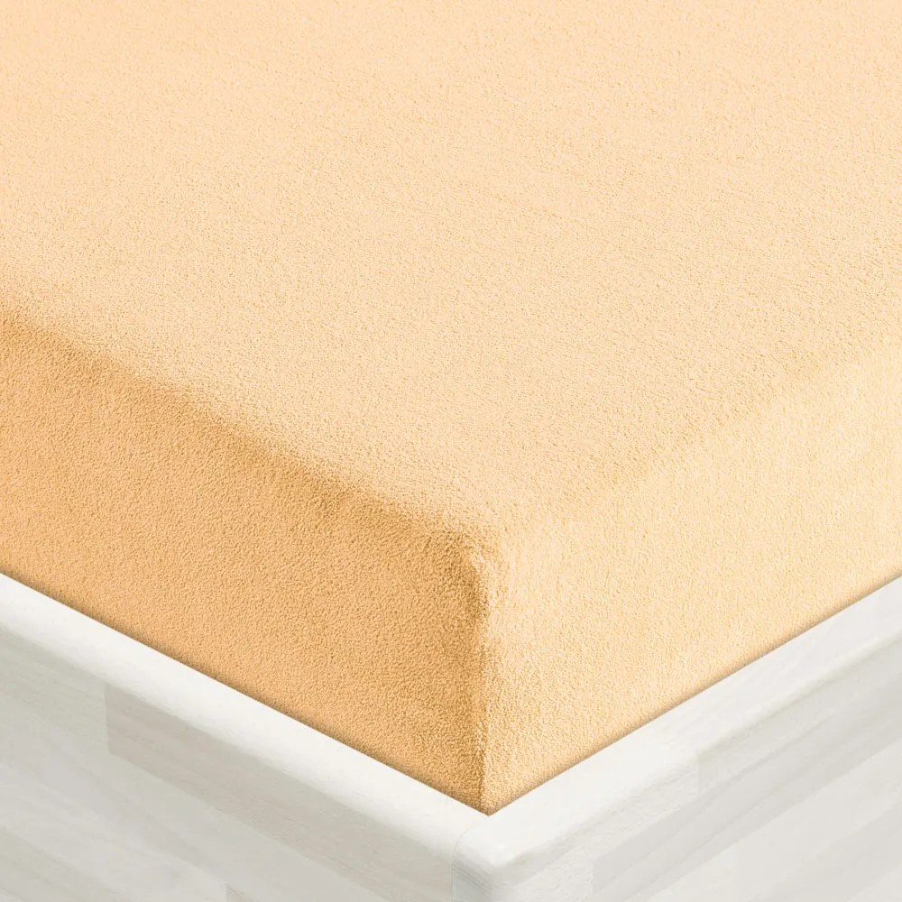 Froté napínací prostěradlo FR-004 Meruňkové 180 x 200 - výška 20 cm