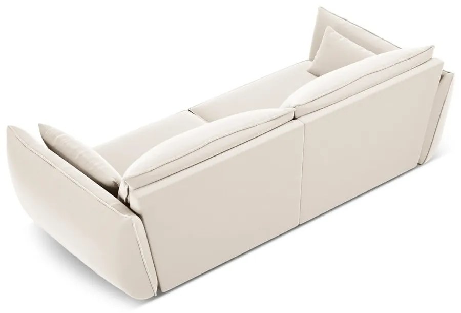 Béžová sametová pohovka 208 cm Vanda – Mazzini Sofas