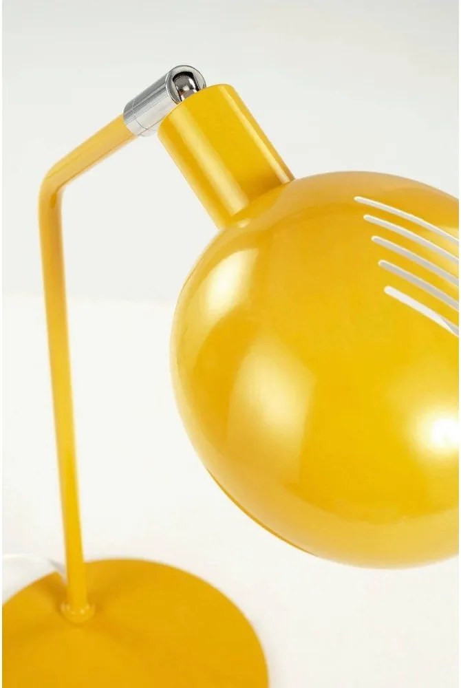 Žlutá ocelová stolní lampa s ohybatelnou konstrukcí (výška 59 cm) Lincon – Jotex