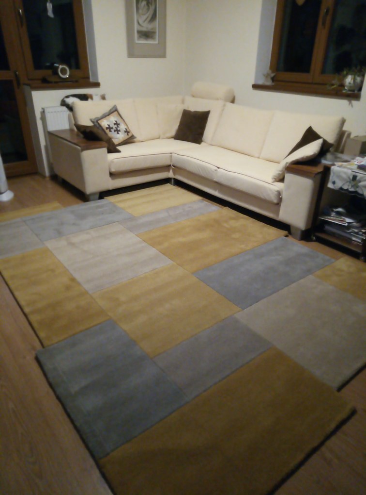 Flair Rugs, Kusový koberec Abstract Collage Ochre/Natural, 150x240, žlutá, kancelář