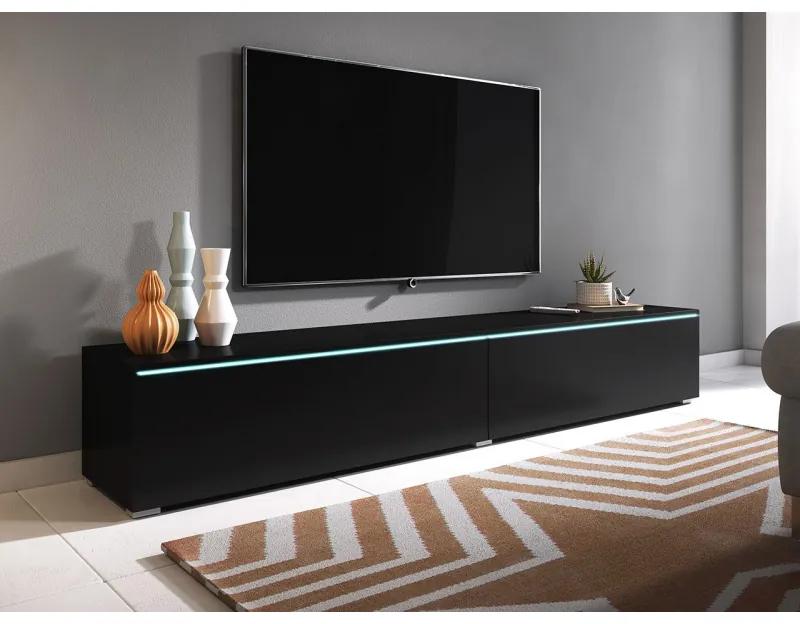 TV stolek Dlone 180, Barva: černý grafit, Osvětlení: bez osvětlení