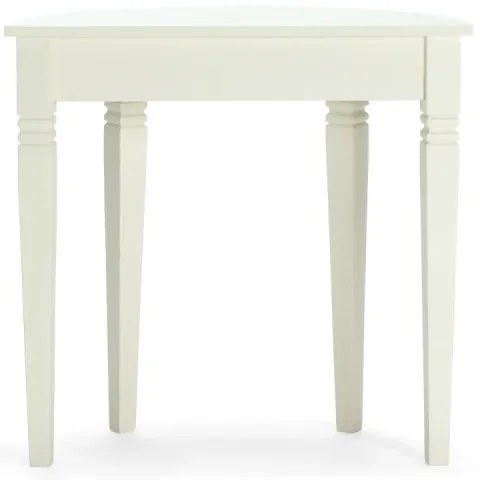 furniture-nabytek.cz - Masivní toaletní stolek Catello v bílé barvě, borovice, lakovaný – kulatý