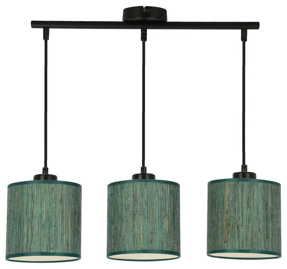 Tmavě zelené závěsné svítidlo s textilním stínidlem ø 15 cm Patti – Candellux Lighting