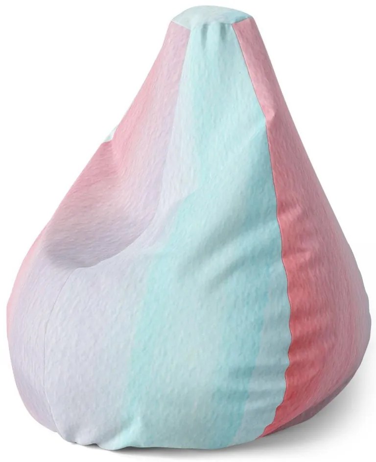 Sedací vak Pear cukrová vata , růžová / tyrkysová