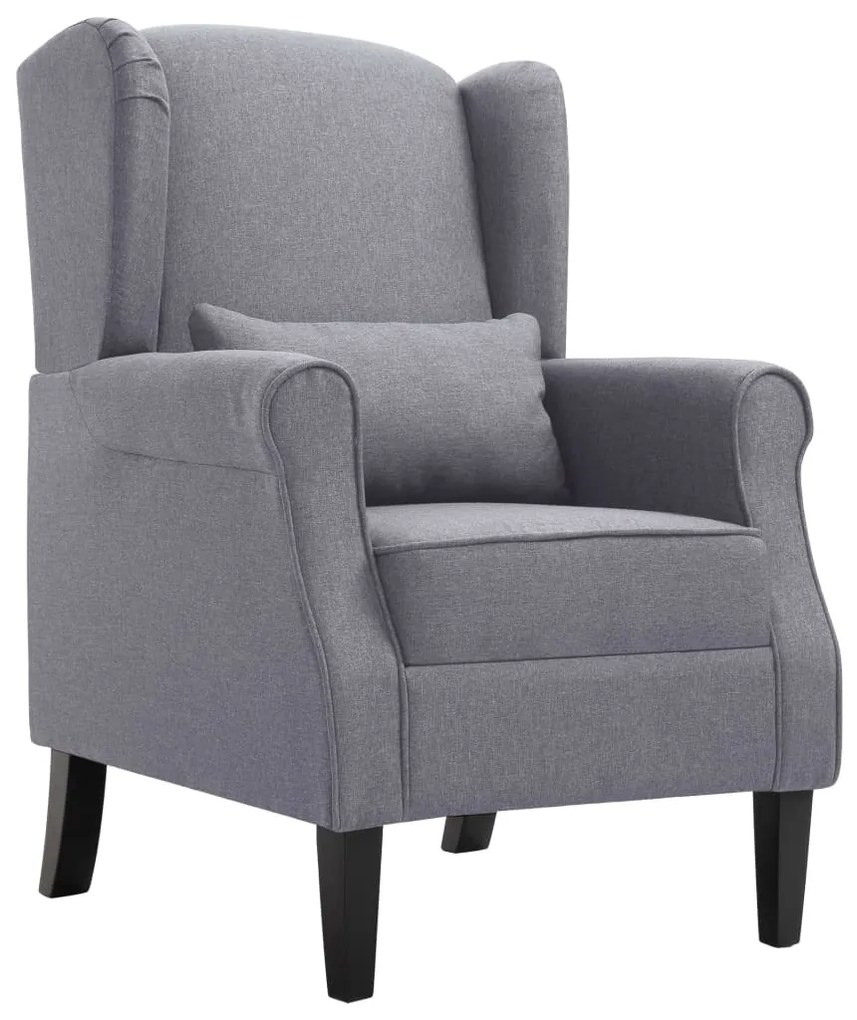 Křeslo tmavě šedé textil 248616