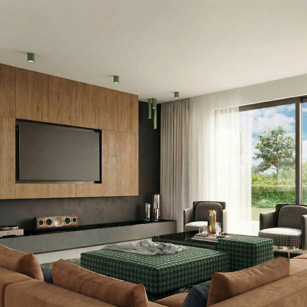 Sollux Lighting Stropní svítidlo LAGOS 20 olivově zelené