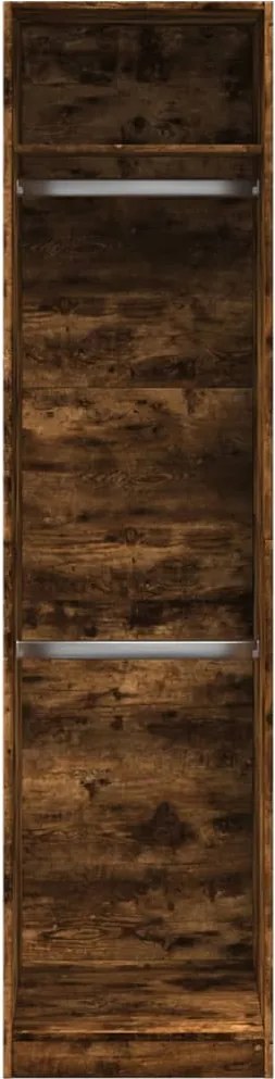 Šatní skříň kouřový dub 50 x 50 x 200 cm kompozitní dřevo 3307787
