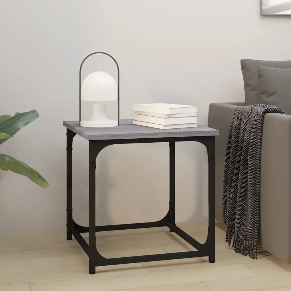 Odkládací stolek šedý sonoma 40 x 40 x 40 cm kompozitní dřevo - Default Title