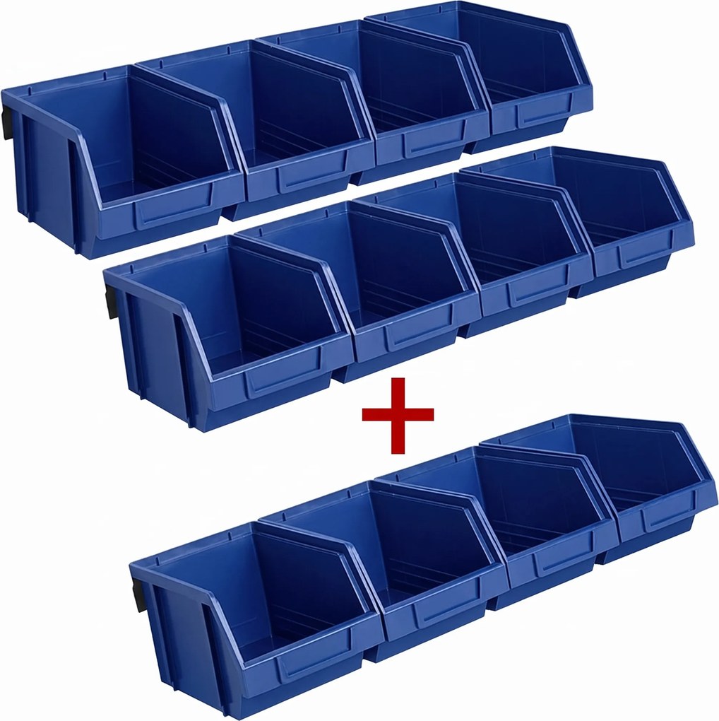 Sada lišty s boxy 2+1 ZDARMA, velké boxy, modrá