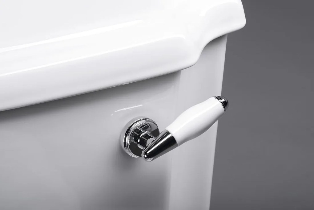 Aqualine Antik WC kombi retro 48 x 86 x 76 cm zadní odpad vč sedátka keramika bílá AK107-01