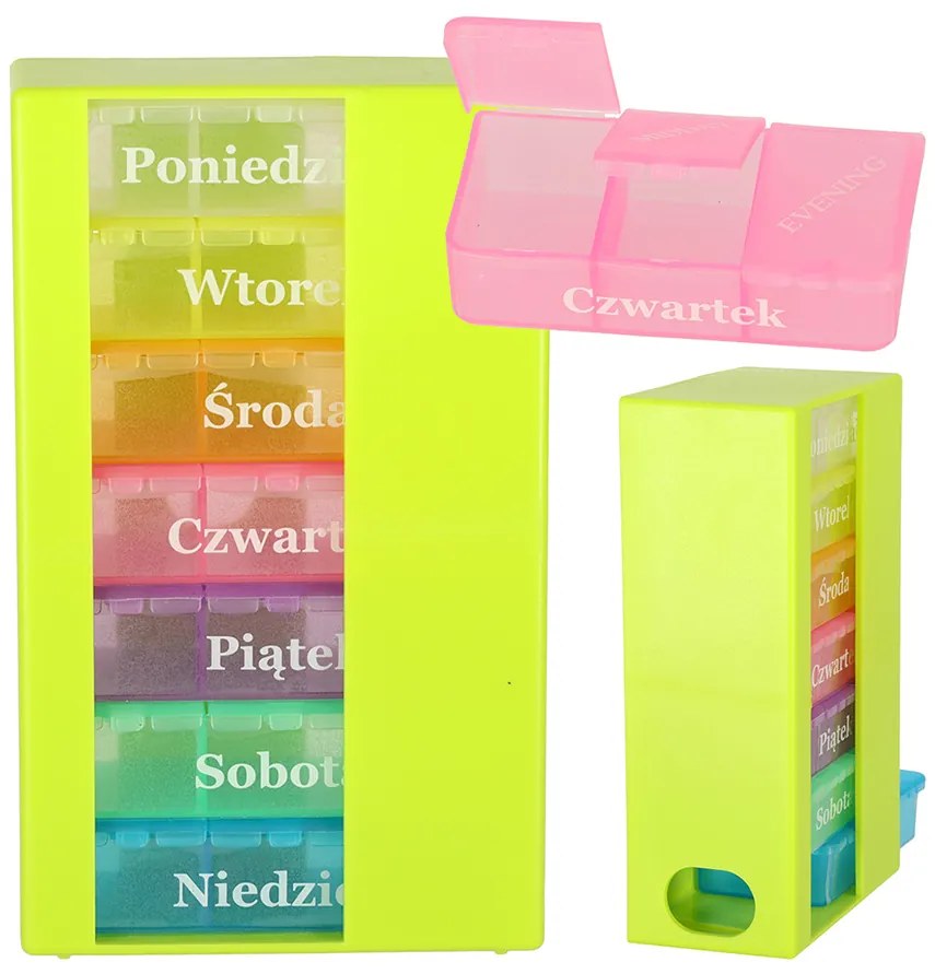 Creative Corner krabička na pilulky organizér kontejner týdenní 7 denní stání