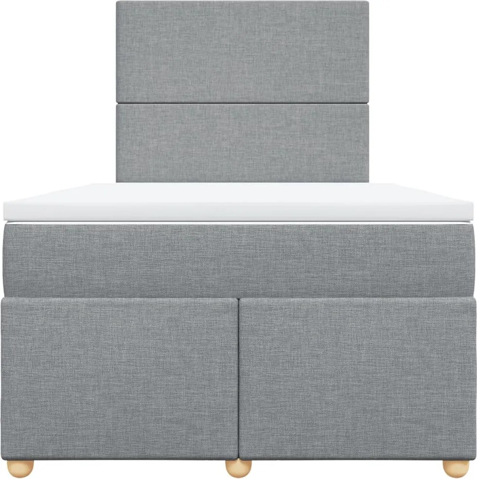 Box spring postel s matrací světle šedá 120 x 200 cm textil 3293540