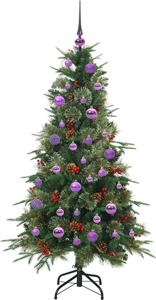 Umělý Skládací Vánoční Strom s stojanem Zelená 150 cm PE a PVC 3397412