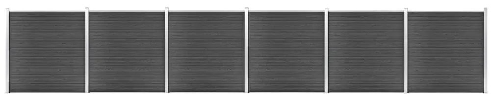 Set plotového dílce WPC 1045 x 186 cm černý 3070433