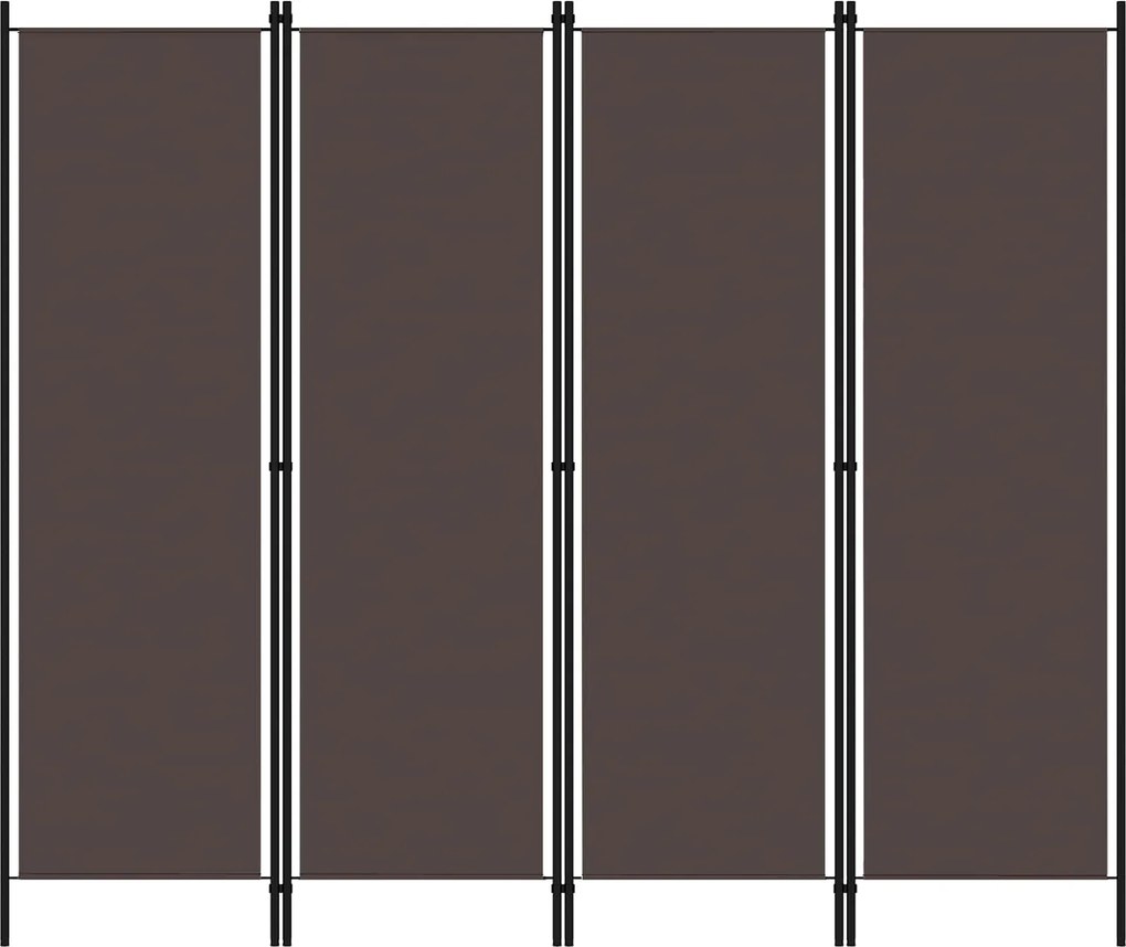 4dílný paraván hnědý 200 x 180 cm 320720