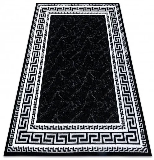 Dywany Łuszczów, Kusový koberec Gloss 2813 87 greek black/grey, 280x370, černobílá, chodba / předsíň